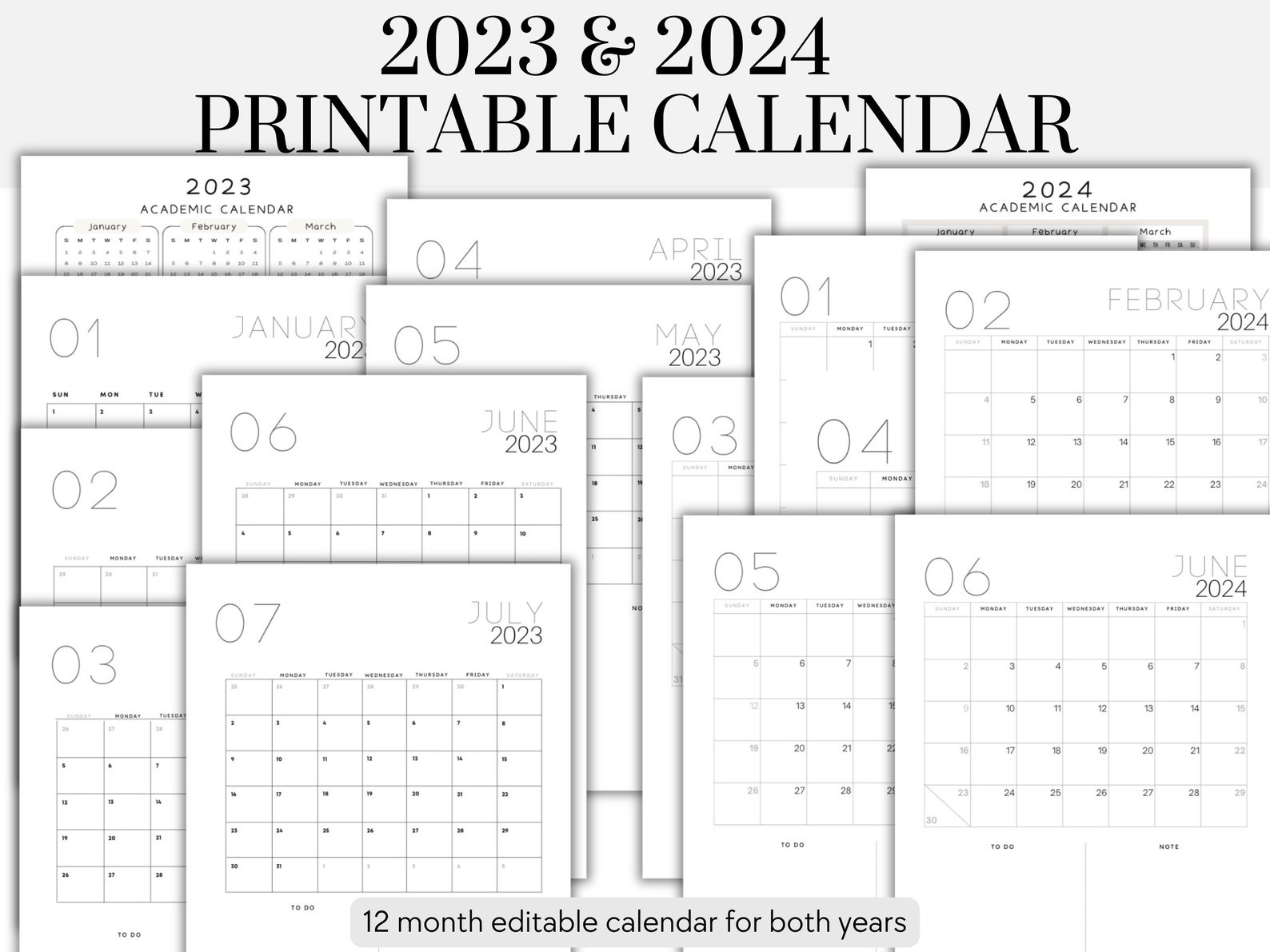 Printable Editable 2023-2024 School Planner School Calendar School ...