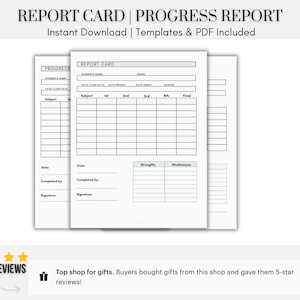 Report Card and Progress Report Template Transcript Template Fillable ...