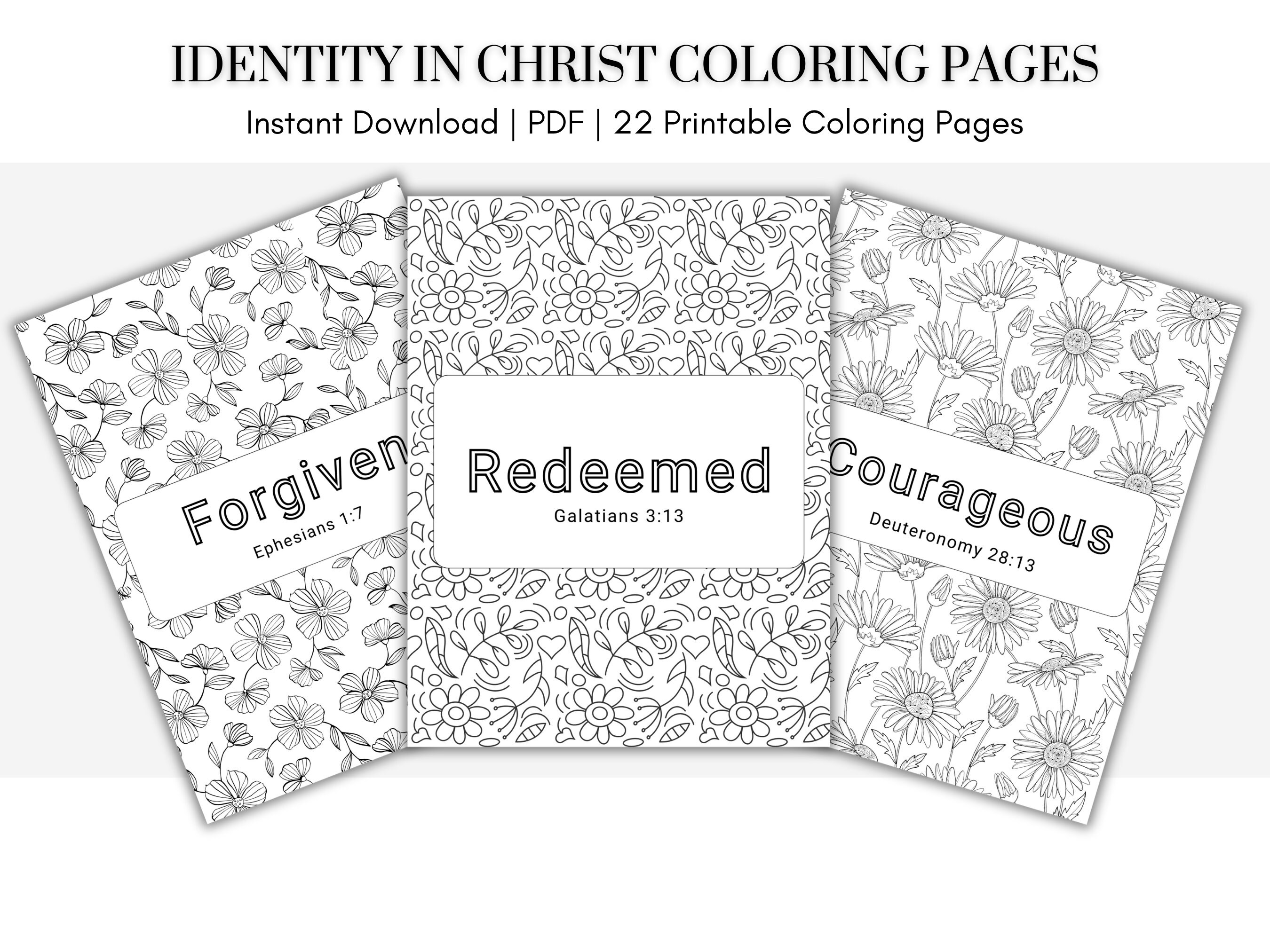 Identity in Christ Coloring Pages Activity Pages for Kids Coloring ...