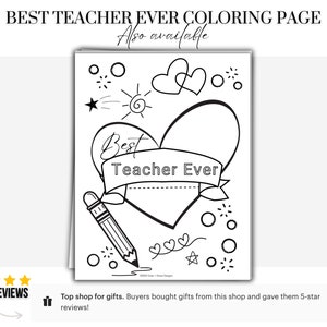 Teacher Appreciation Coloring Page - INSTANT DOWNLOAD - Teacher ...