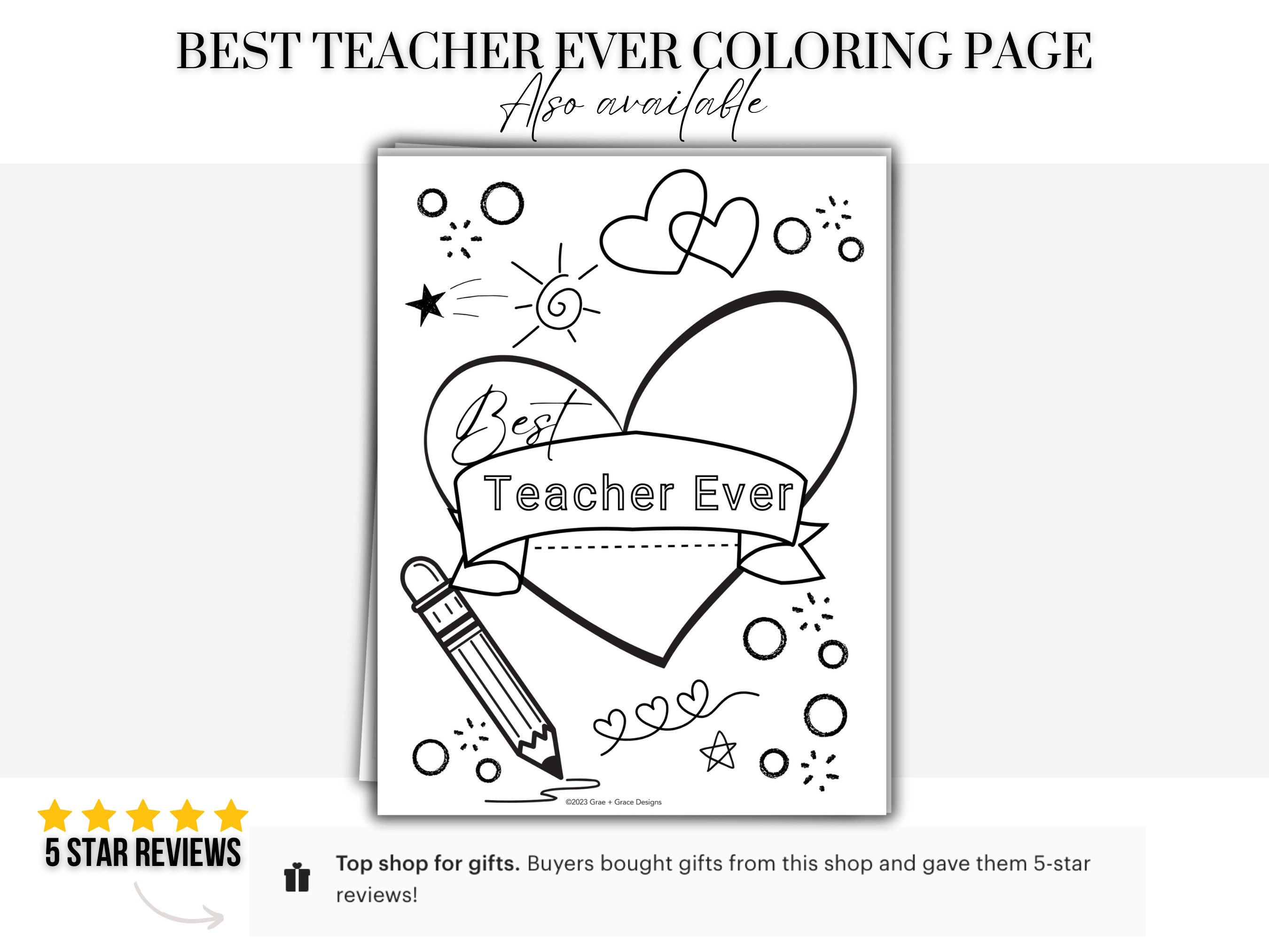 Teacher Appreciation Coloring Page INSTANT DOWNLOAD Teacher ...