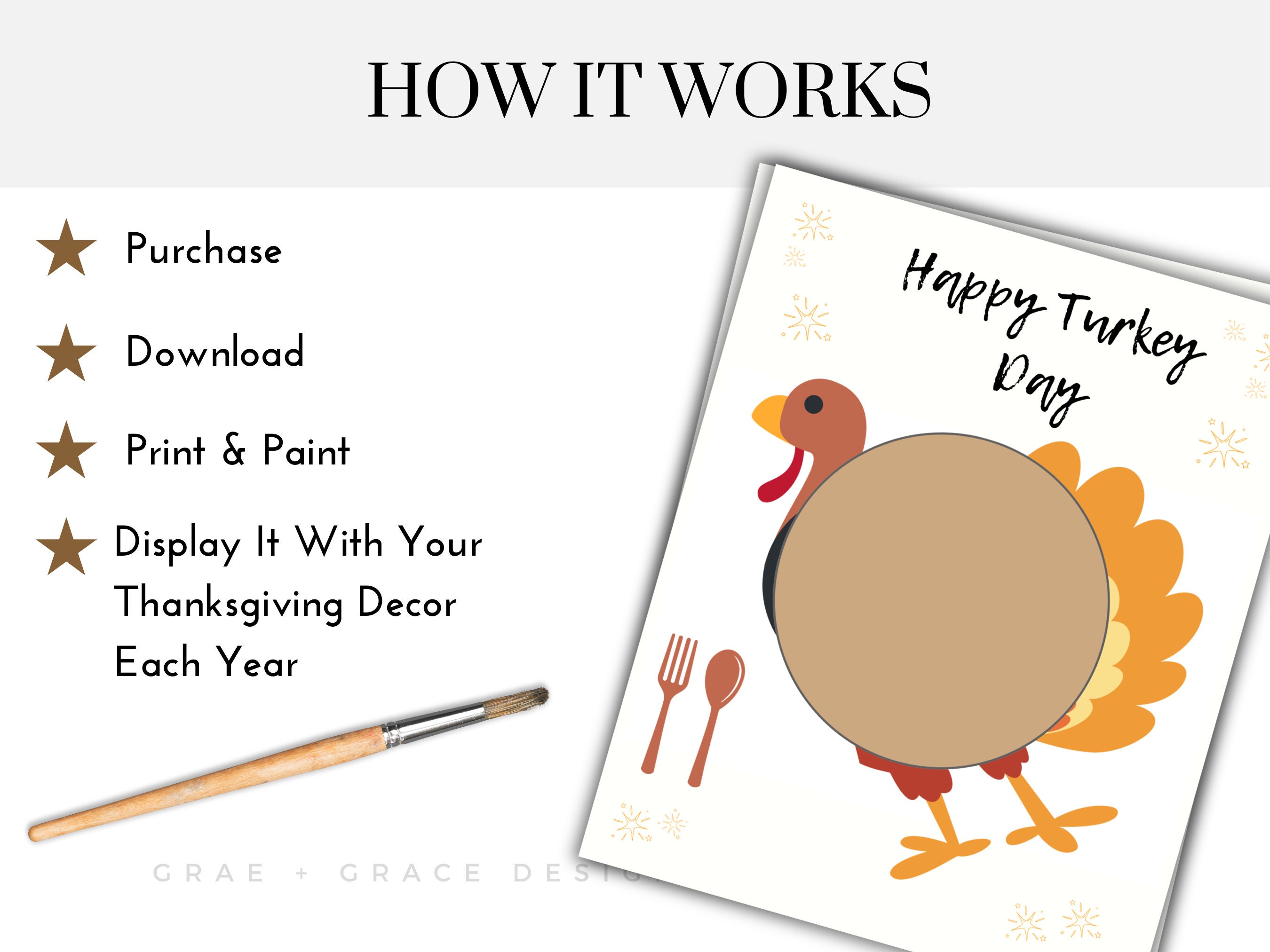 Happy Turkey Day Thanksgiving Handprint Craft Thanksgiving Handprint ...
