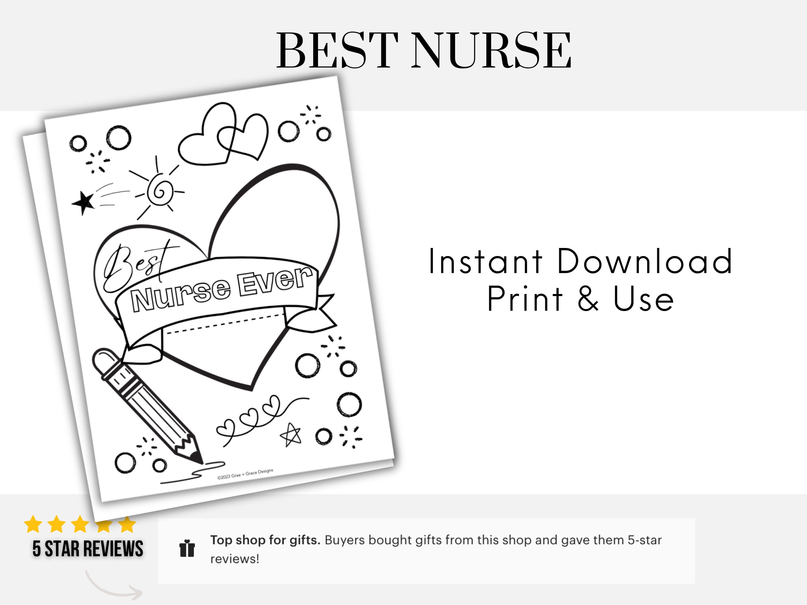 Best Nurse Coloring Pages Best Nurse Coloring Sheets Printable Instant ...
