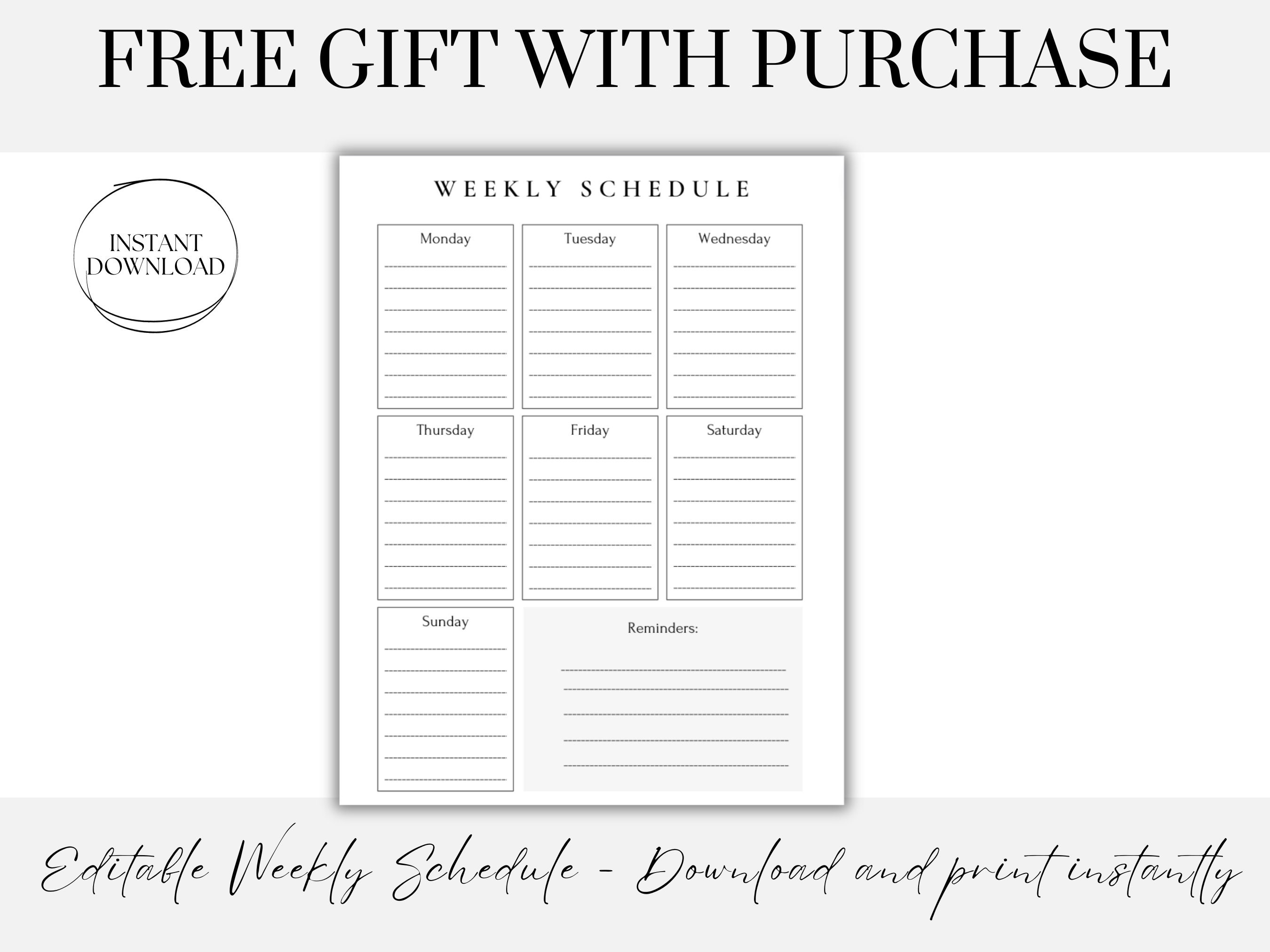 Kids Daily School Checklist Schedule Printable, Editable Chore Chart ...