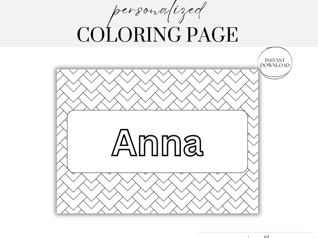 Personalized Coloring Pages for Kids Custom Coloring Pages Coloring ...