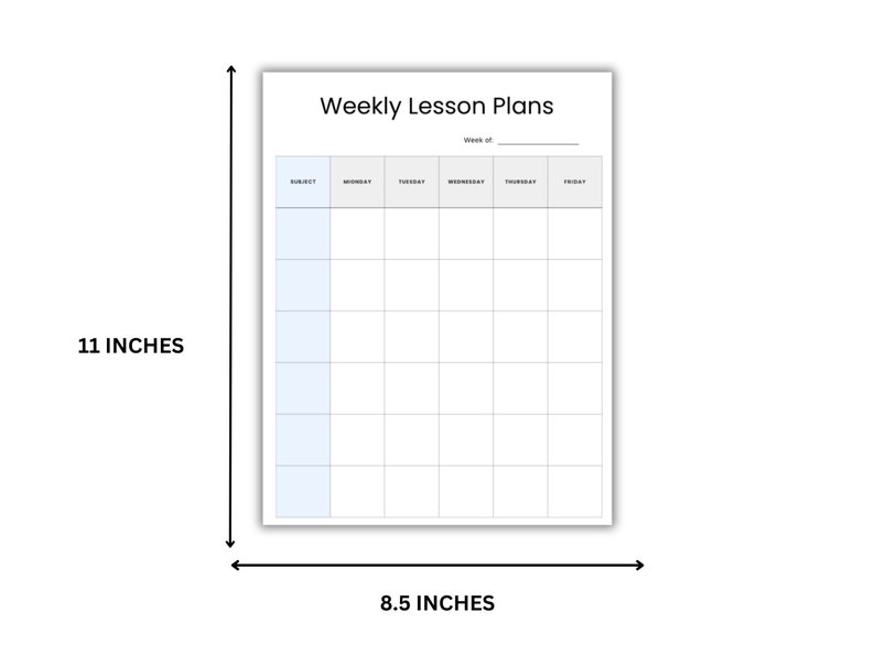 Lesson Plan Template Lesson Planner Printable Homeschool Teacher ...