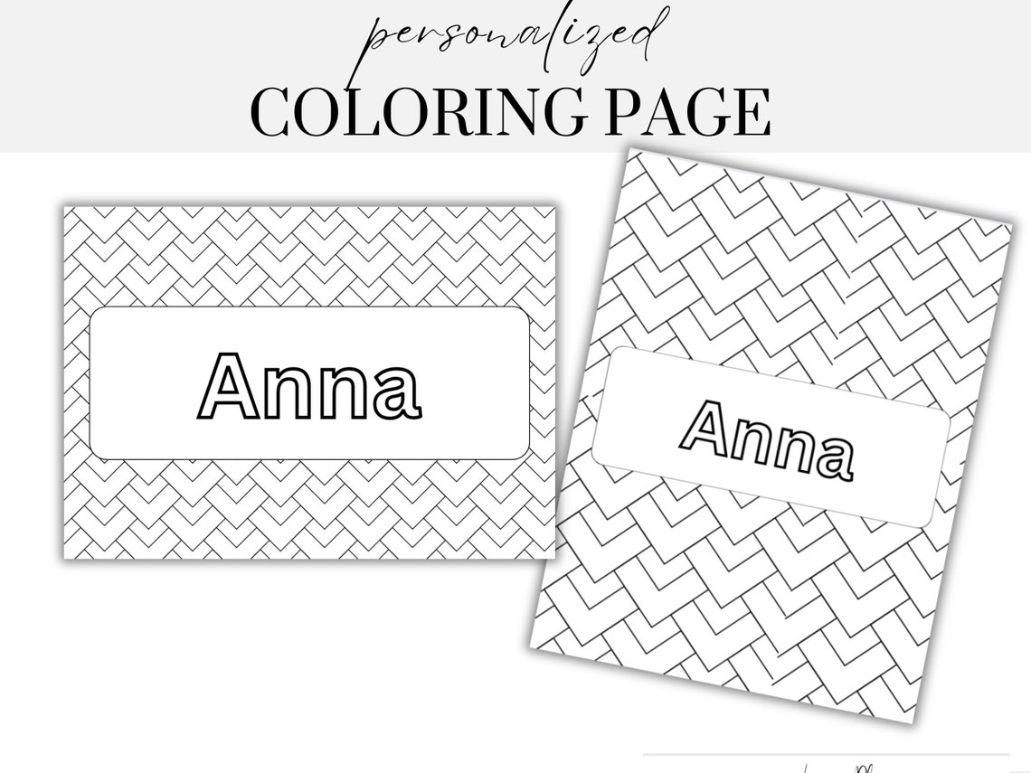 Personalized Coloring Pages for Kids Custom Coloring Pages Coloring ...