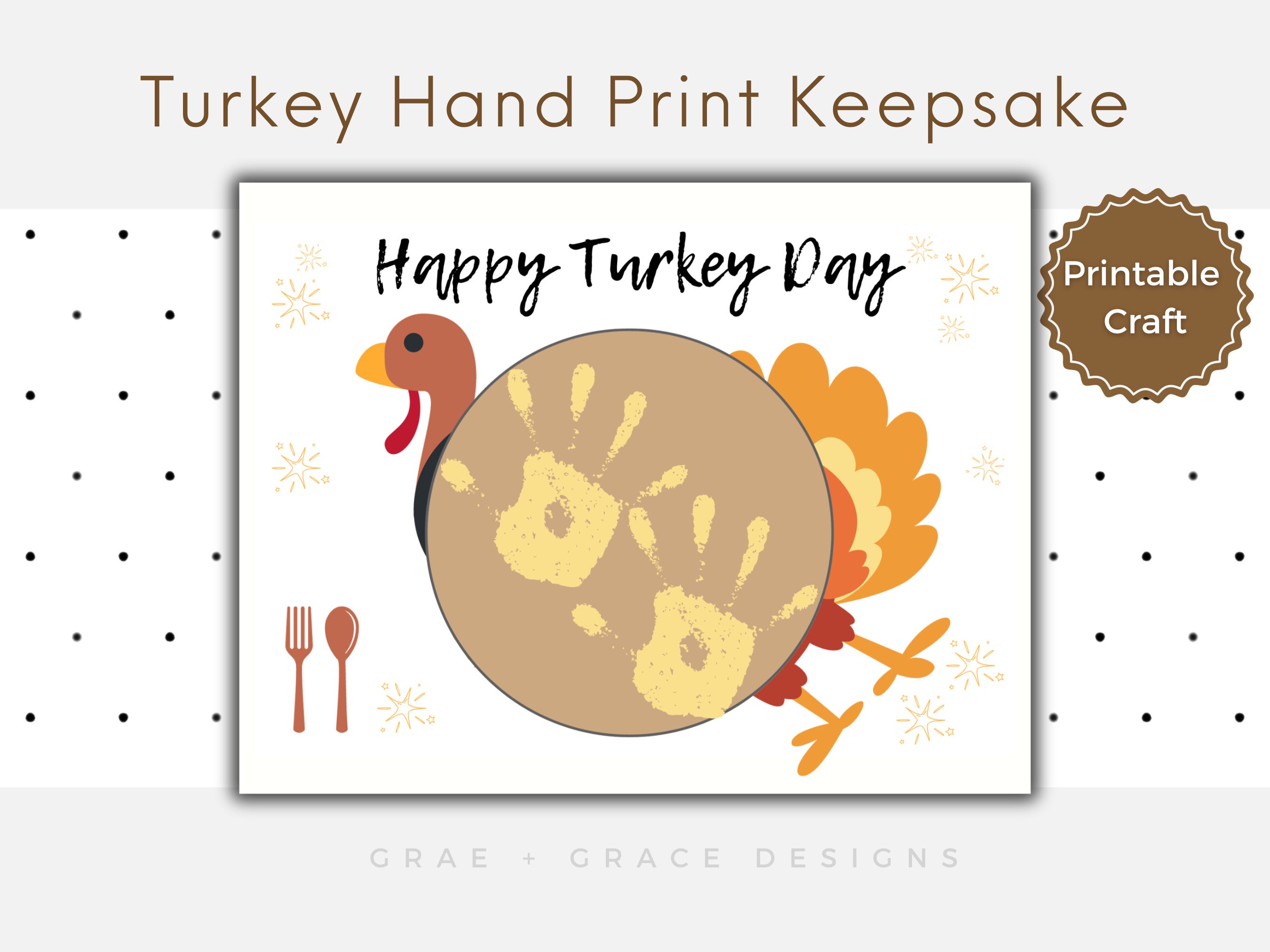 Happy Turkey Day Thanksgiving Handprint Craft Thanksgiving Handprint ...