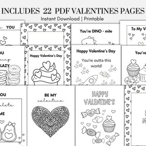Valentines Coloring Printable Valentine's Day Coloring Pages Valentine ...