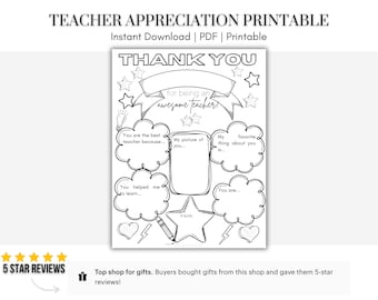 Teacher Appreciation Gift Printable Teacher Appreciation Week Gift ...