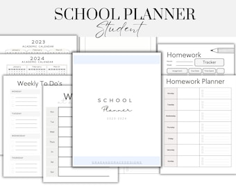 Printable Editable 2023-2024 School Planner School Calendar School ...