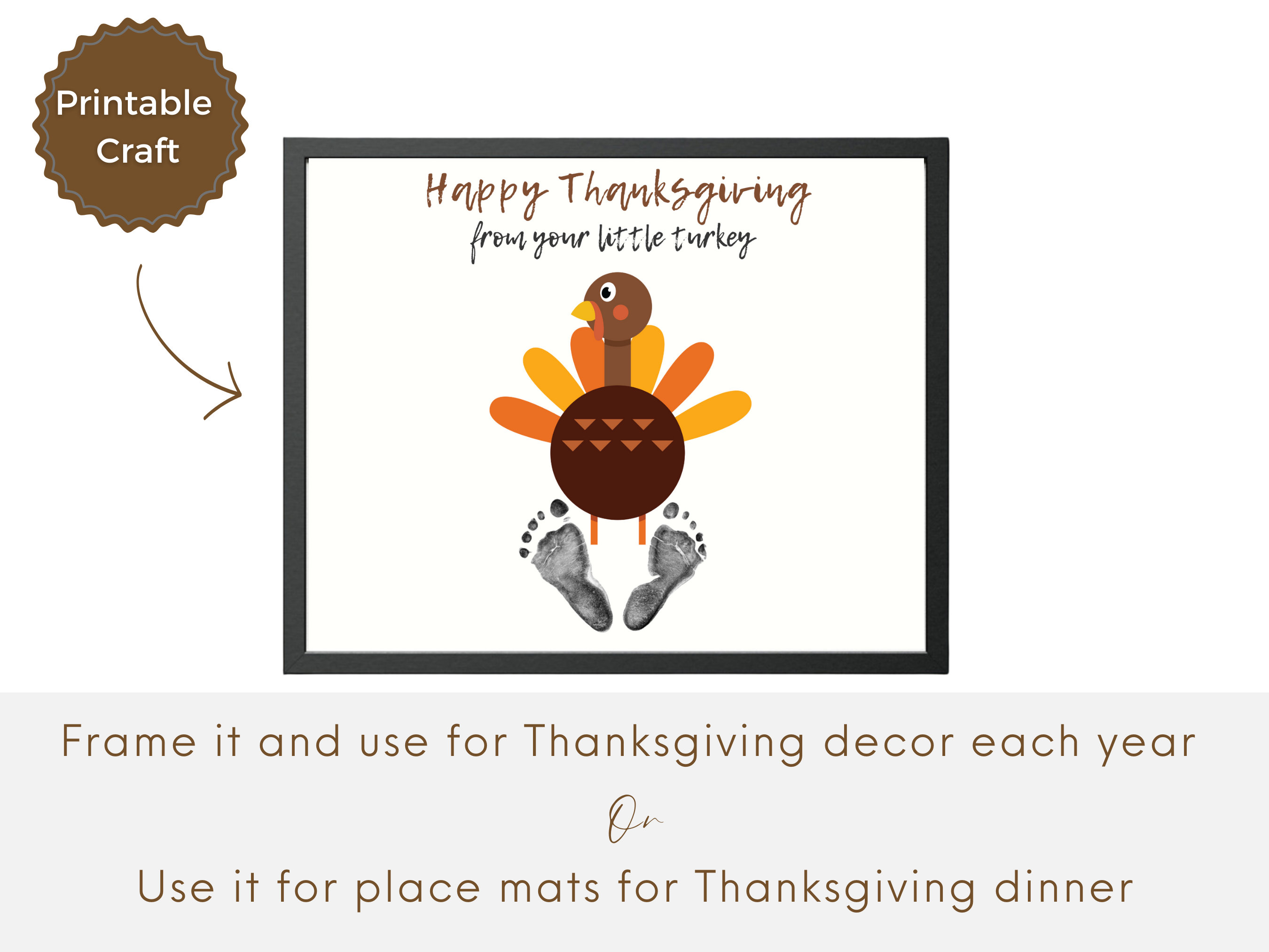 Happy Turkey Day Handprint Bundle Thanksgiving Craft Thanksgiving ...