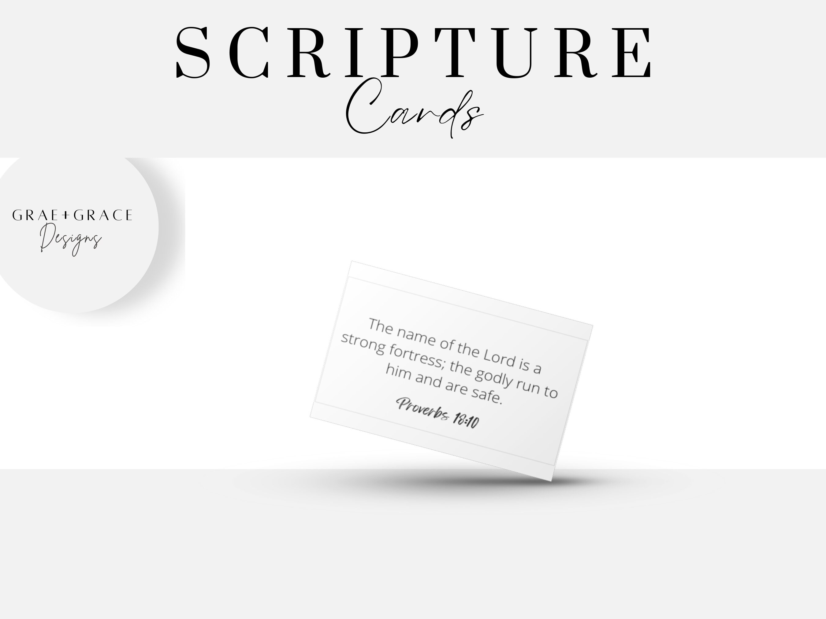 64 Printable Scripture Cards Bible Verse Cards Christian Stationery ...