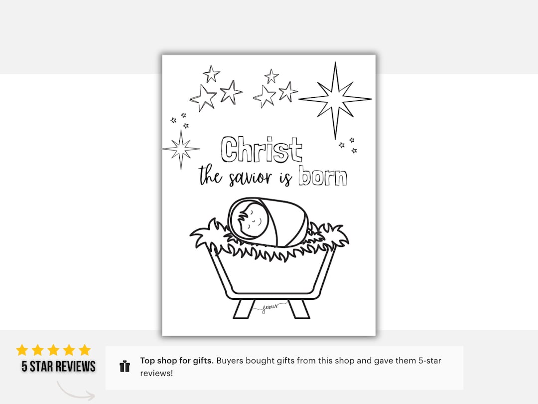 Nativity Coloring Pages Printable Christ the Savior is Born Coloring ...
