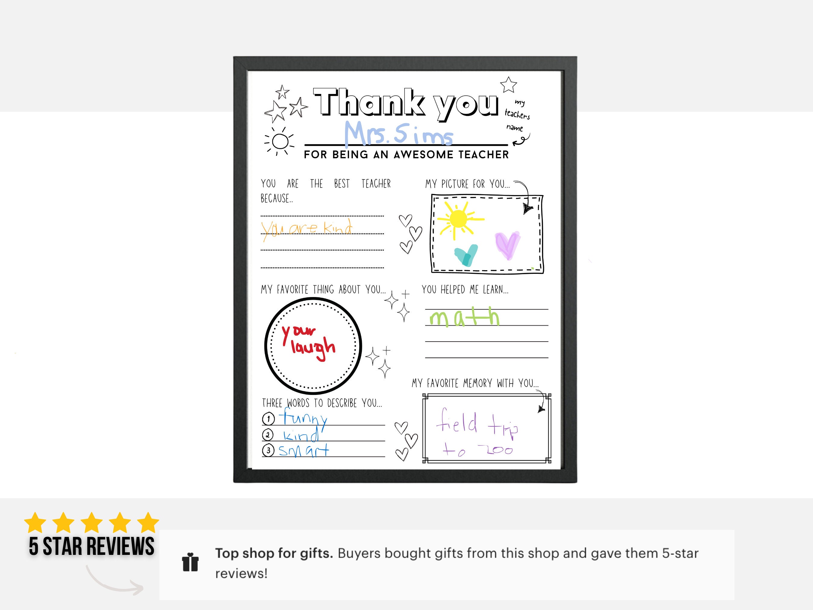 Teacher Appreciation Gift Printable Teacher Appreciation Week Gift ...