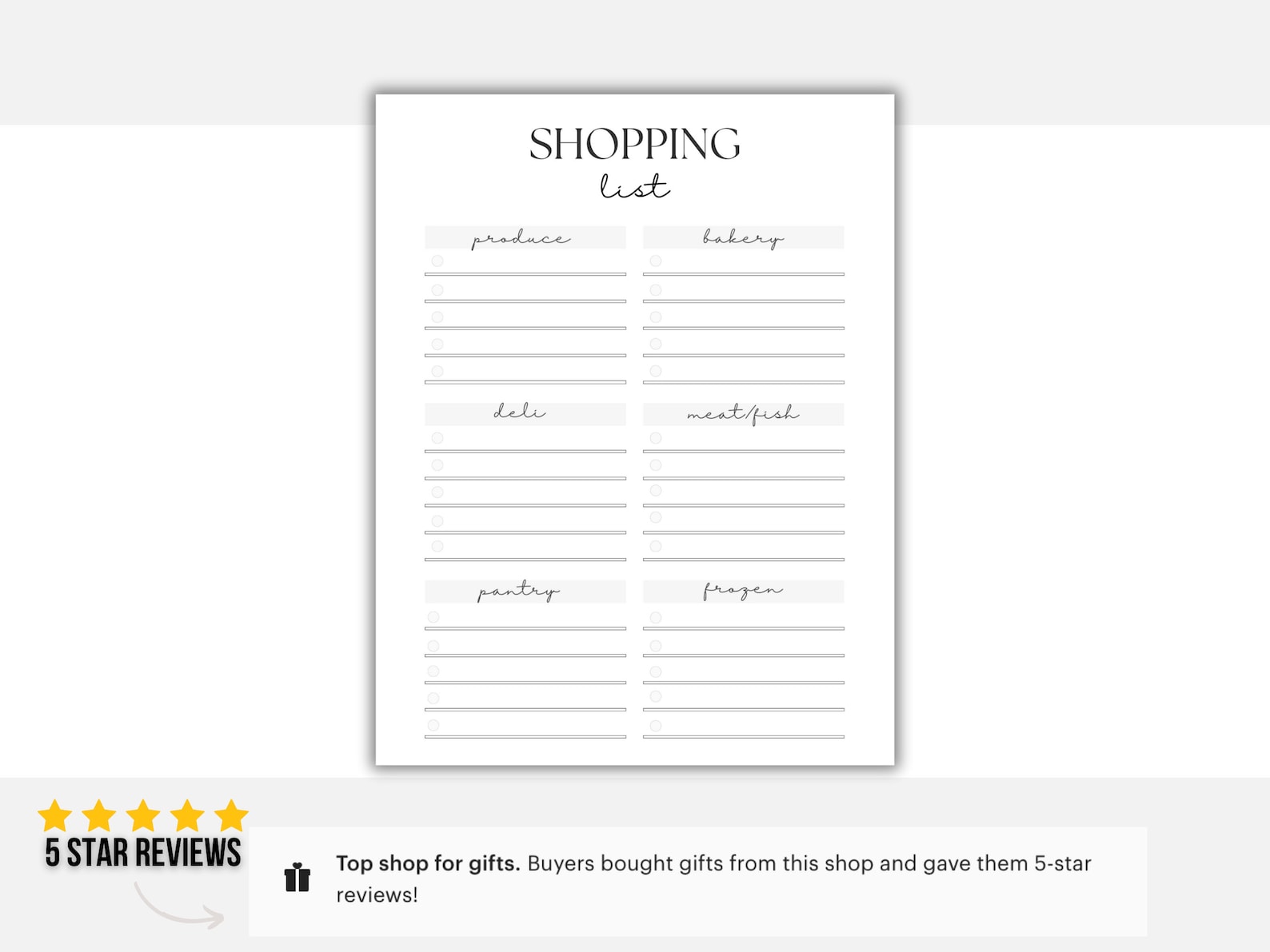 Editable Meal Prep Shopping List Printable Healthy Recipe Grocery List ...