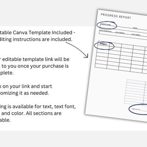 Customizable Report Card and Progress Report Template Transcript ...