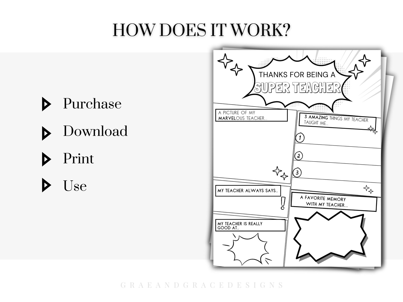 Superhero Teacher Appreciation Printable All About My Teacher, Coloring ...