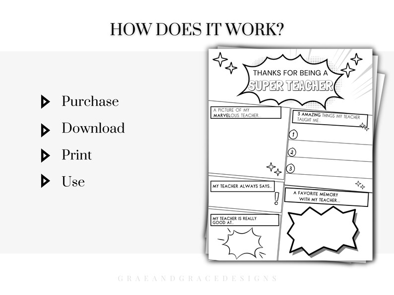 Superhero Teacher Appreciation Printable All About My Teacher, Coloring ...