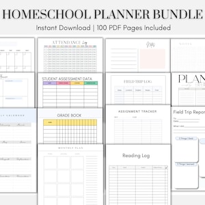 Homeschool Planner Printable 100 Pages Instant Download Homeschool ...