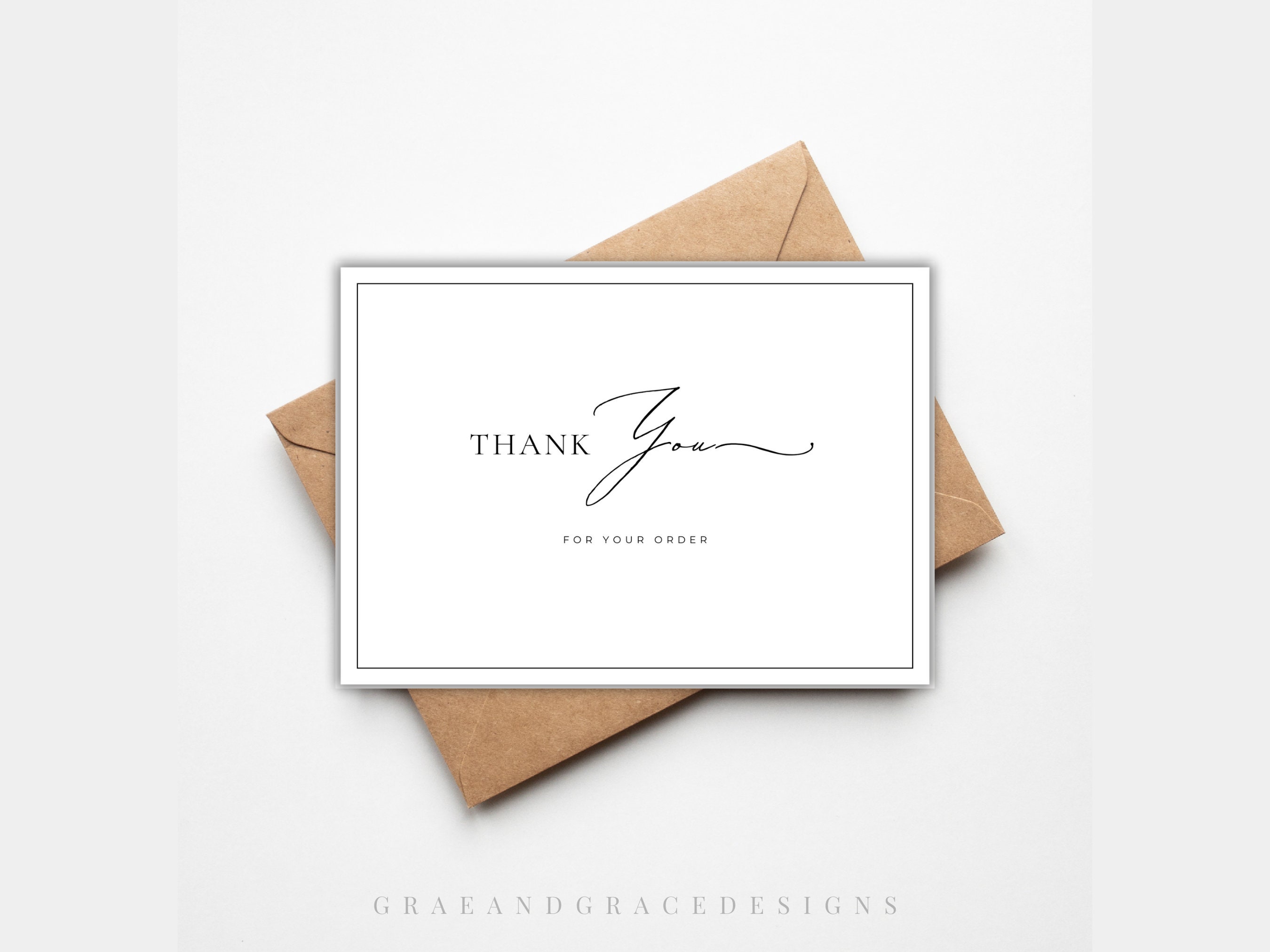 Printable Thank You Card | Printable Card Digital Download Instant ...