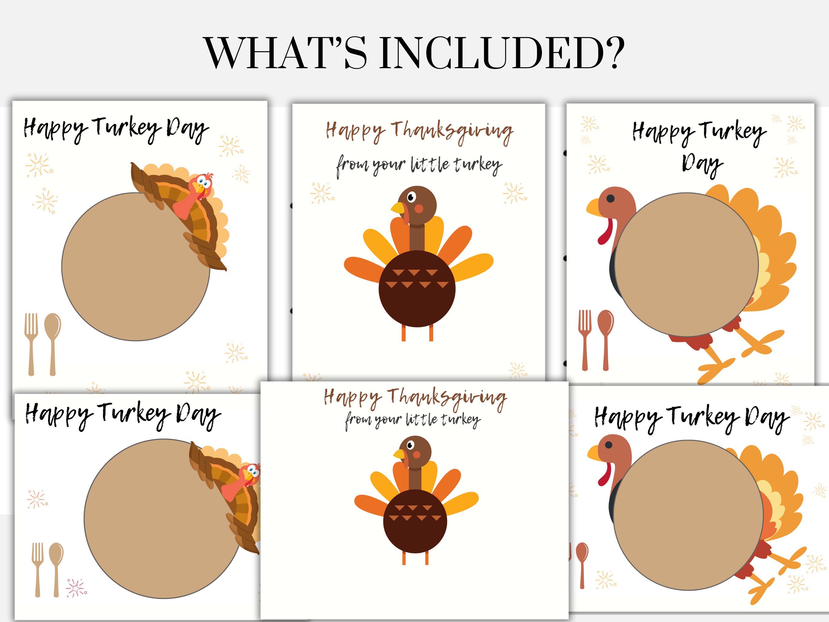 Happy Turkey Day Handprint Bundle Thanksgiving Craft Thanksgiving ...