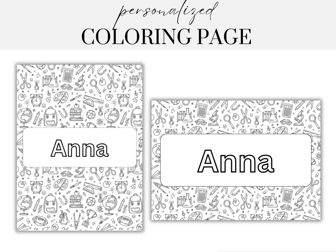 Personalized Coloring Pages for Kids Custom Coloring Pages Name ...