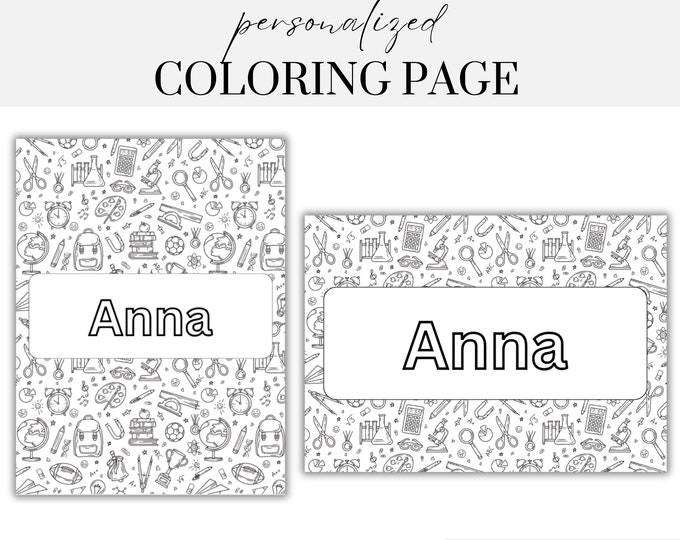 Personalized Coloring Page | Custom Coloring Pages, Name Coloring Page ...
