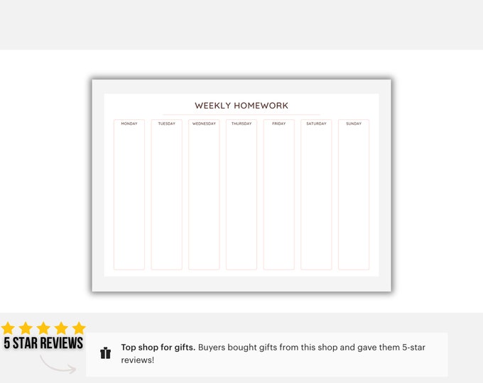 Printable Weekly Homeschool Student Planner - Etsy Canada