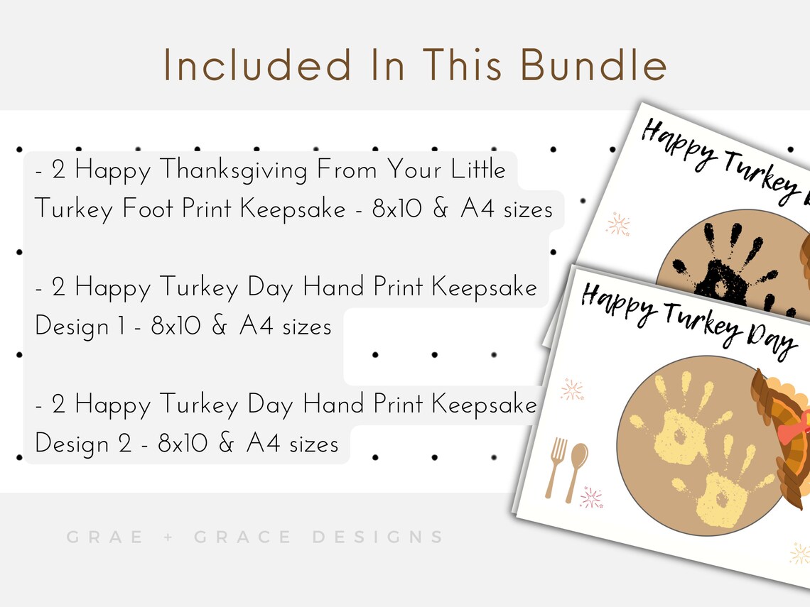 Happy Turkey Day Handprint Bundle Thanksgiving Craft Thanksgiving ...