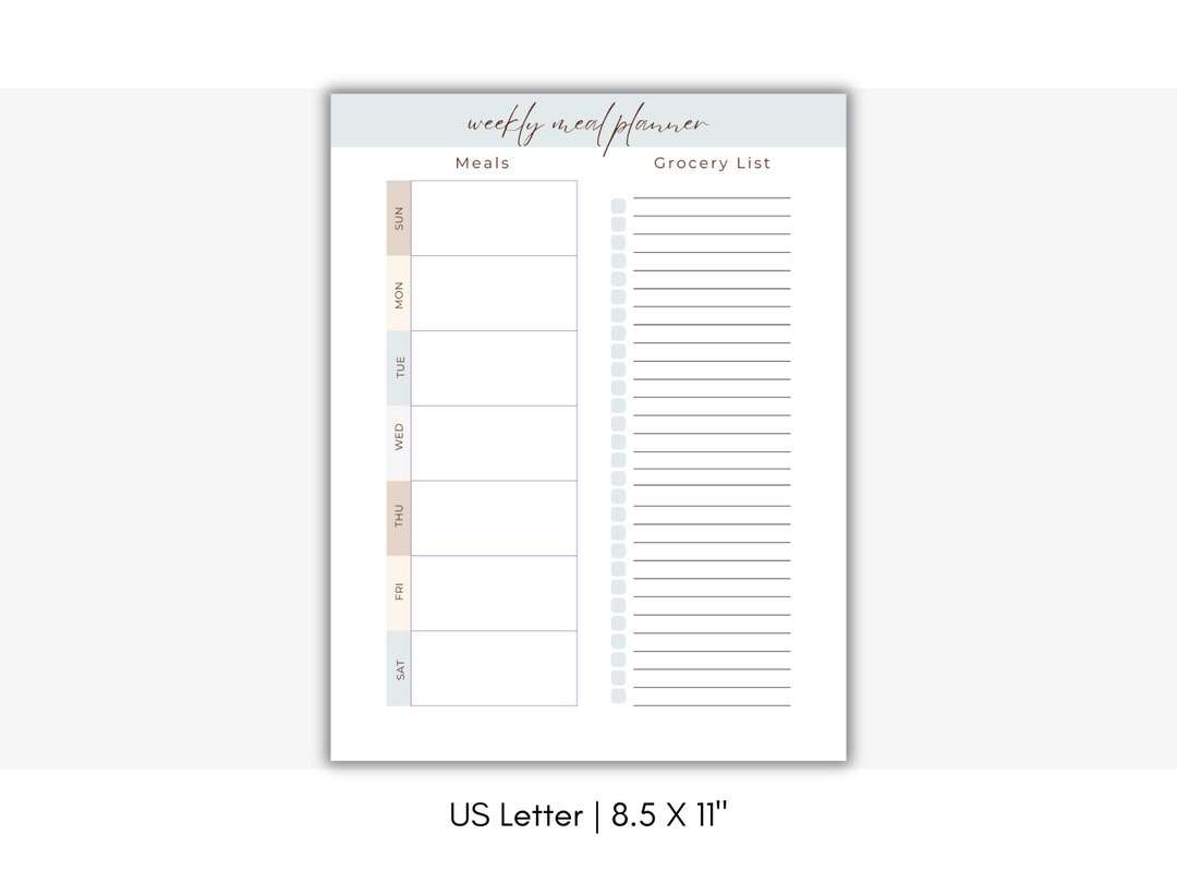 Weekly Meal Planner | Digital Meal Planner | Goodnotes iPad Planner ...