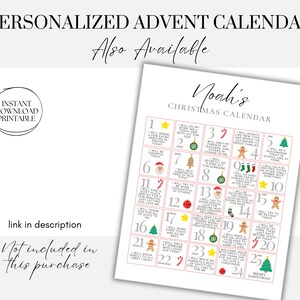 Printable Scripture Advent Calendar for Kids Instant Download Advent ...