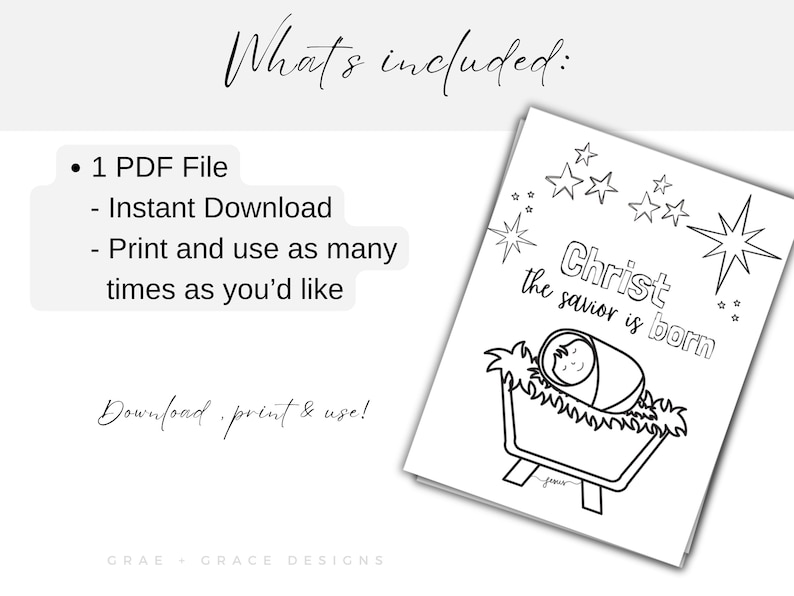 Nativity Coloring Pages Printable Christ the Savior is Born Coloring ...