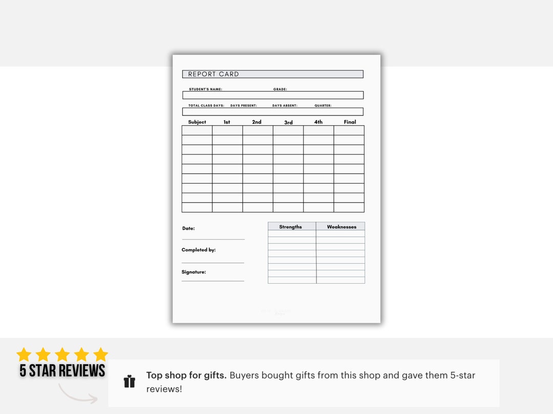 Report Card and Progress Report Template Transcript Template Fillable ...