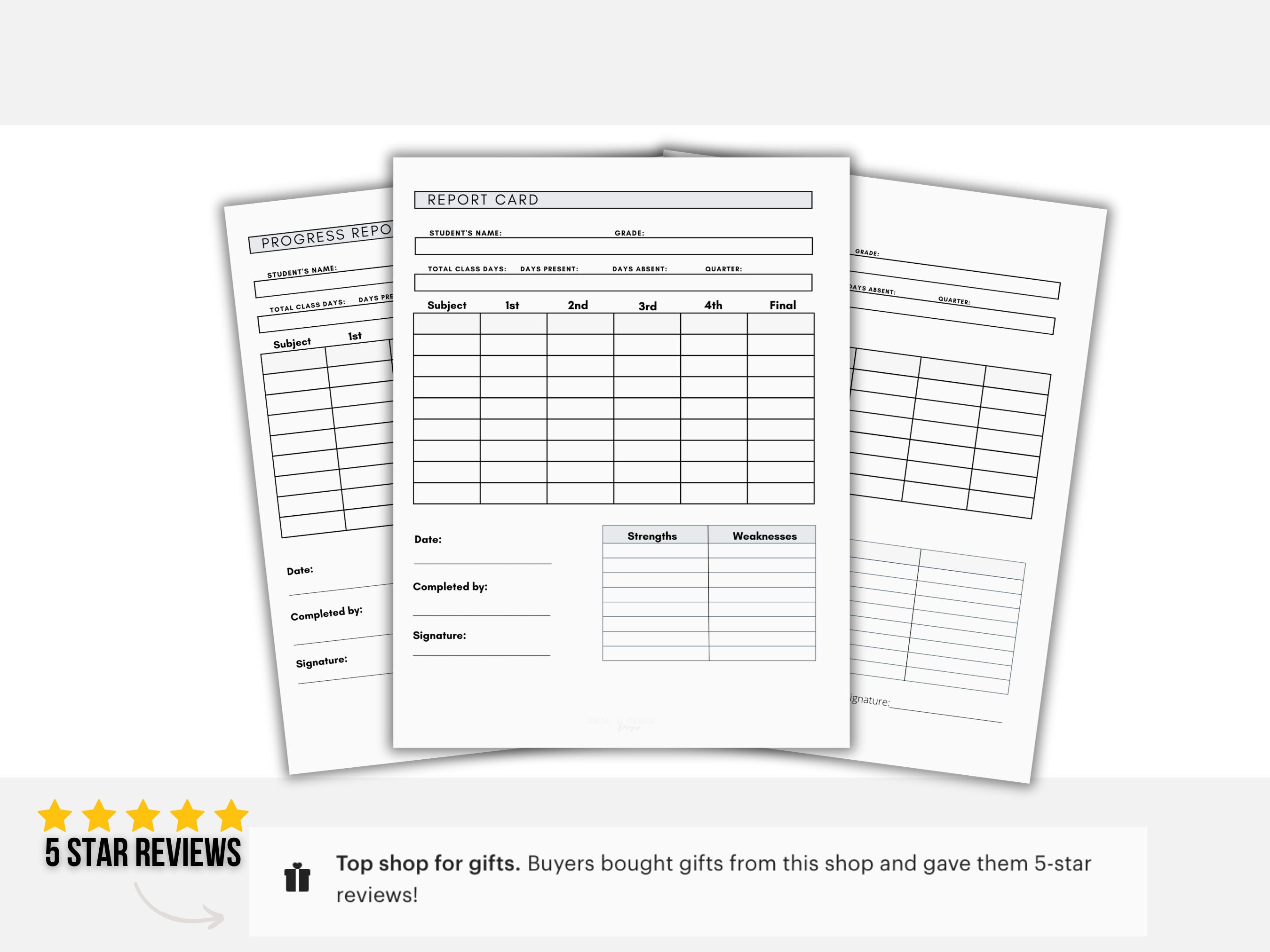 Customizable Report Card and Progress Report Template Transcript ...