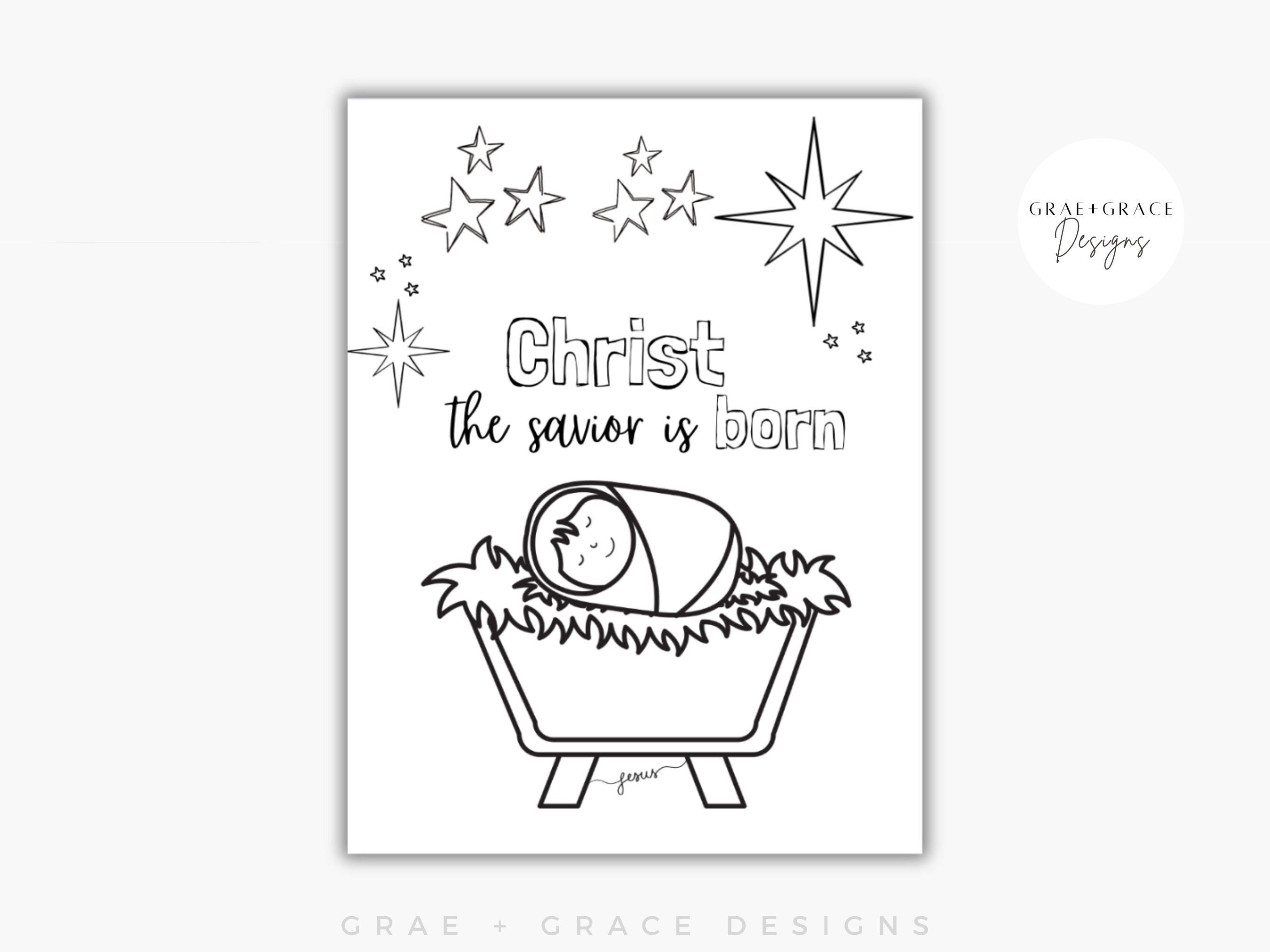 Nativity Coloring Pages Printable Christ the Savior is Born Coloring ...