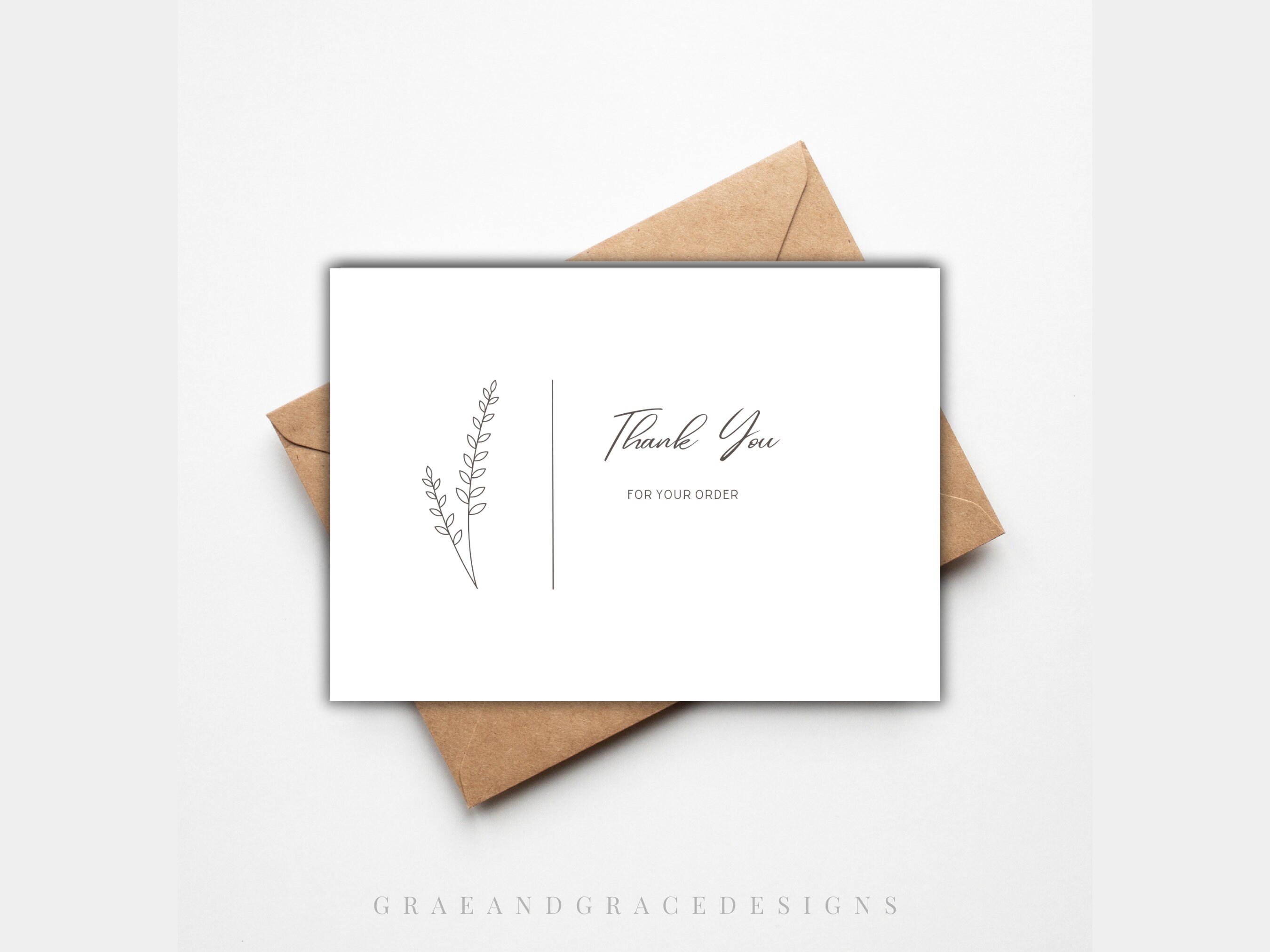 Printable Thank You Card Printable Card Digital Download Instant ...