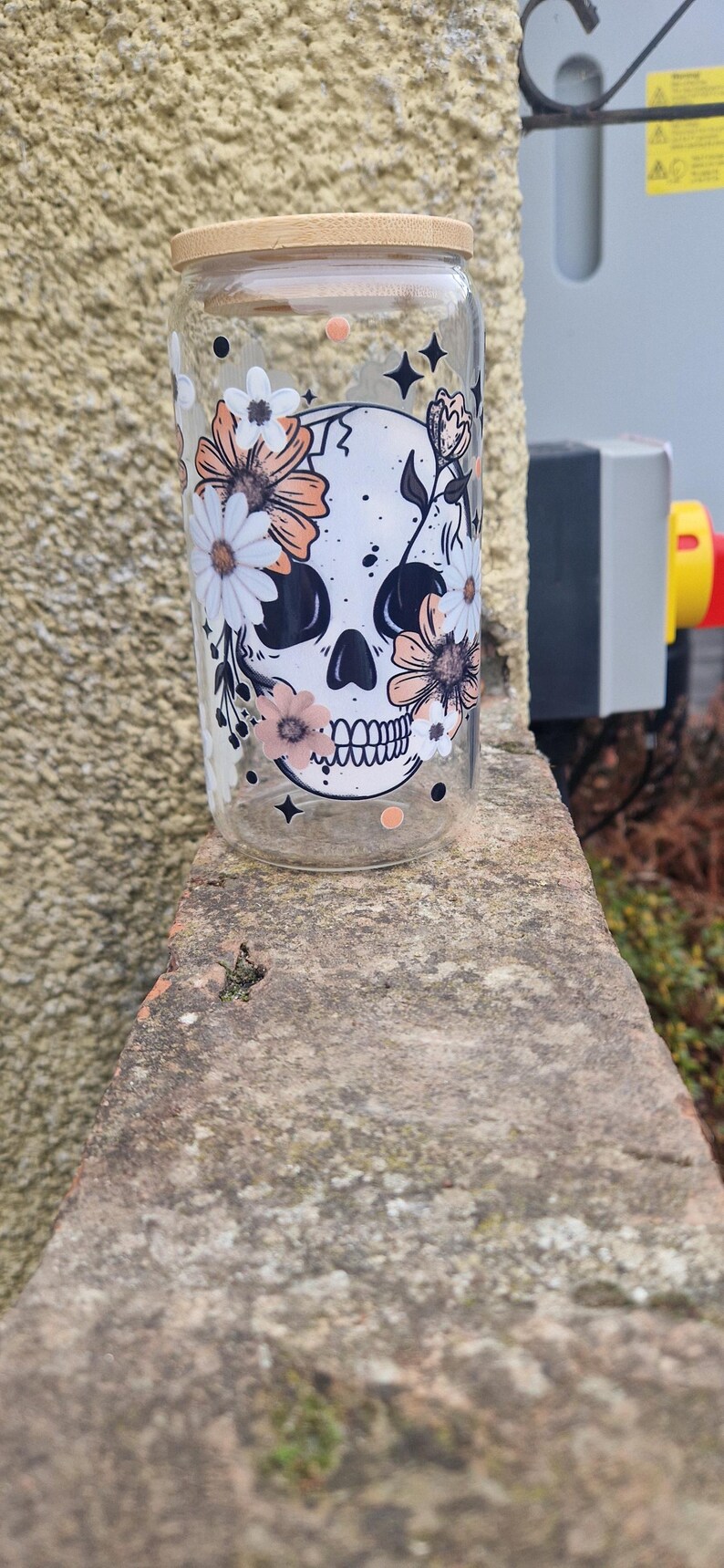 Skull Bamboo Glass - Etsy UK