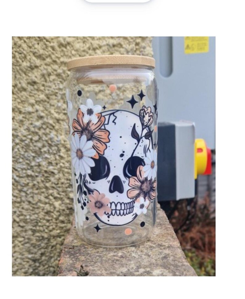 Skull Bamboo Glass - Etsy UK