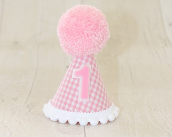 Pink Gingham Party Hats Printable Download Template 5002 5003 5004 5005 ...