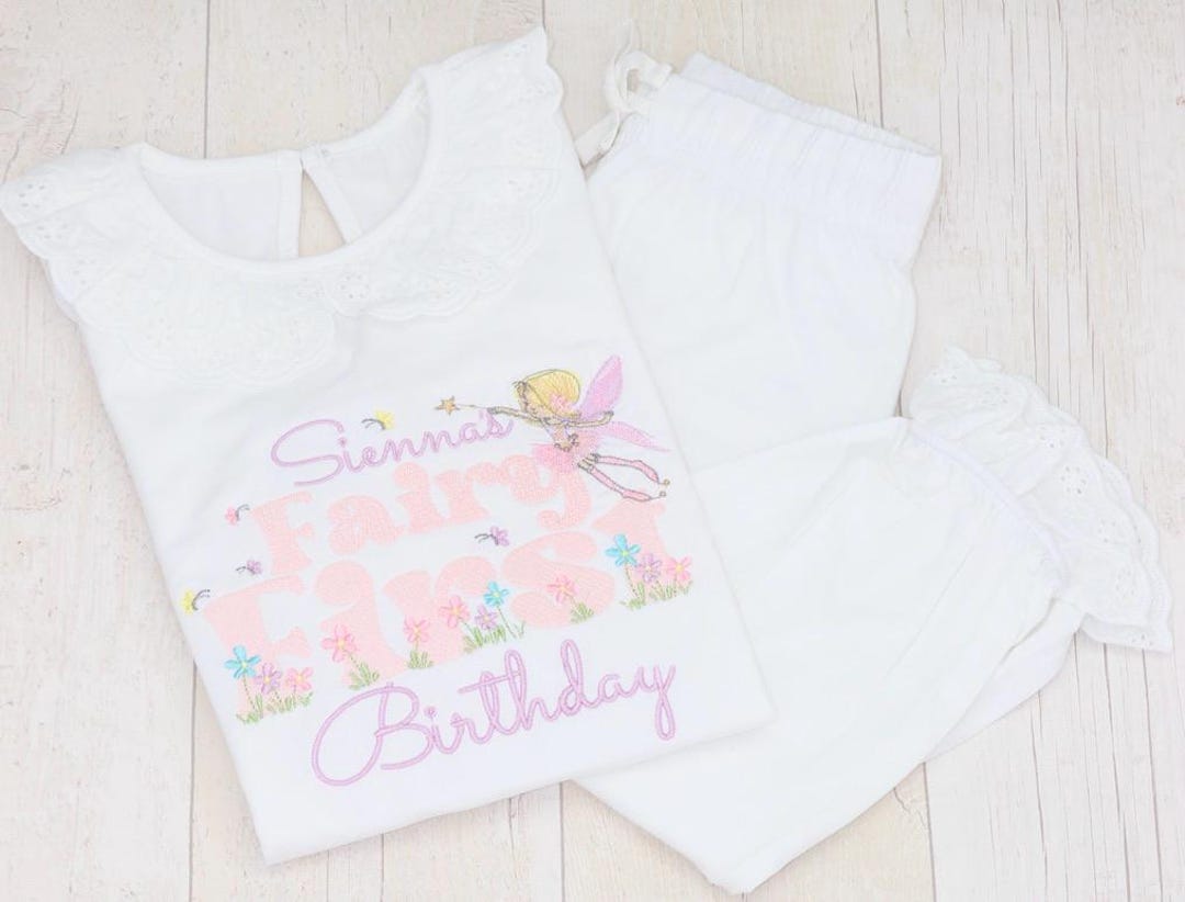 Fairy First Birthday Frilly Set | Personalised Frill Collar Set ...