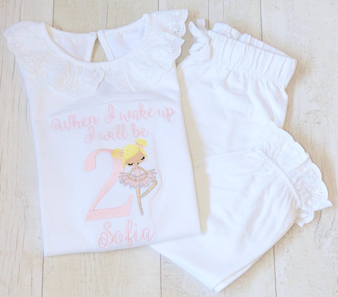 Ballerina Birthday Frilly Set | Personalised Frill Collar Set ...