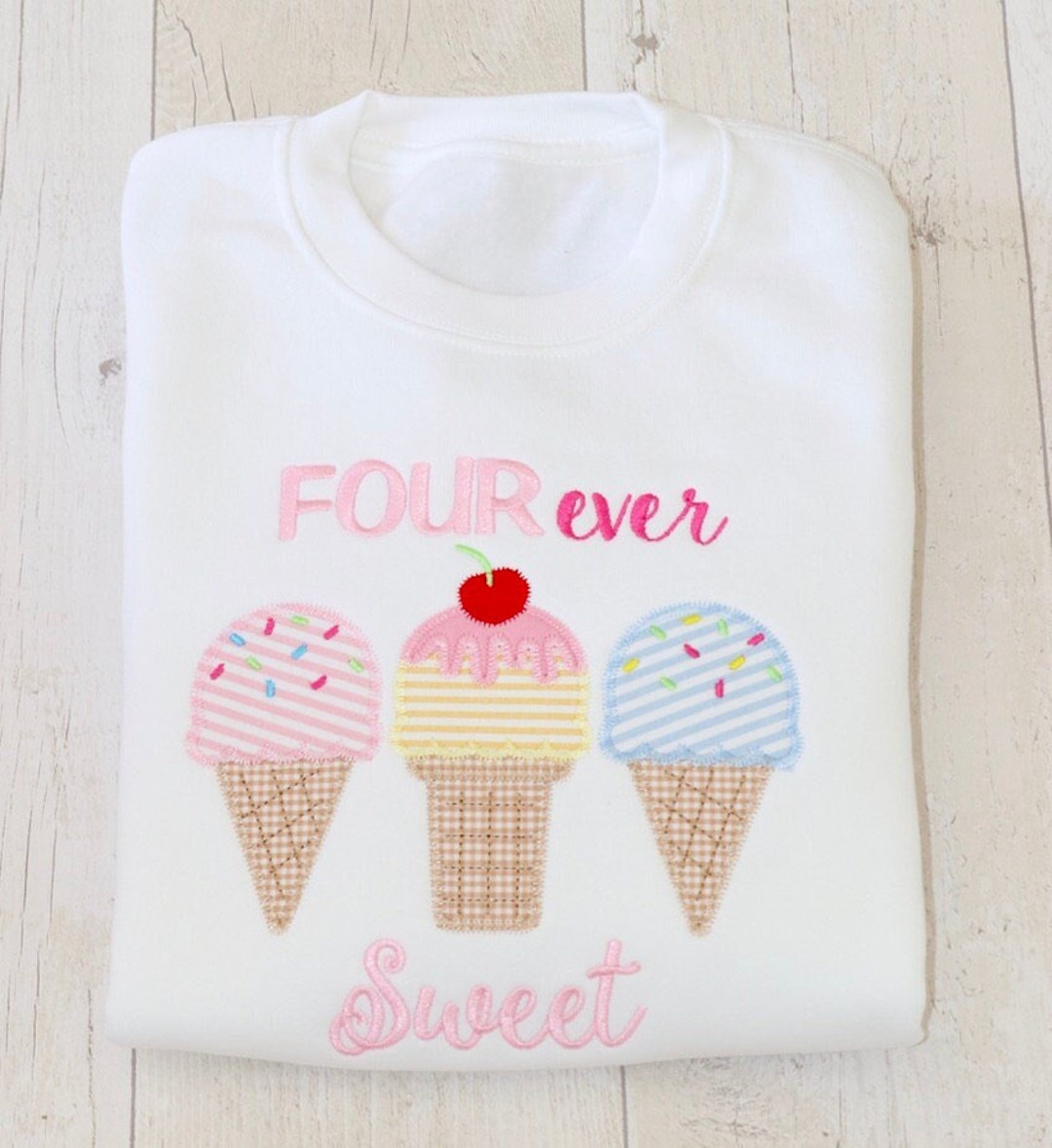 Ice Cream Birthday | Personalised Sweatshirt or T-shirt | Sweets ...