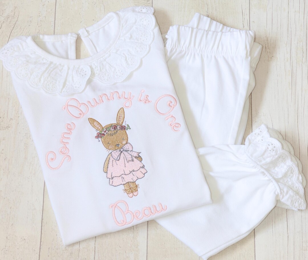 Some Bunny Birthday Frilly Set | Personalised Frill Collar Set | Teddy ...