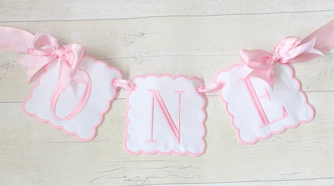 Pink Birthday Banner | Banner | ONE | First Birthday | Second Birthday ...