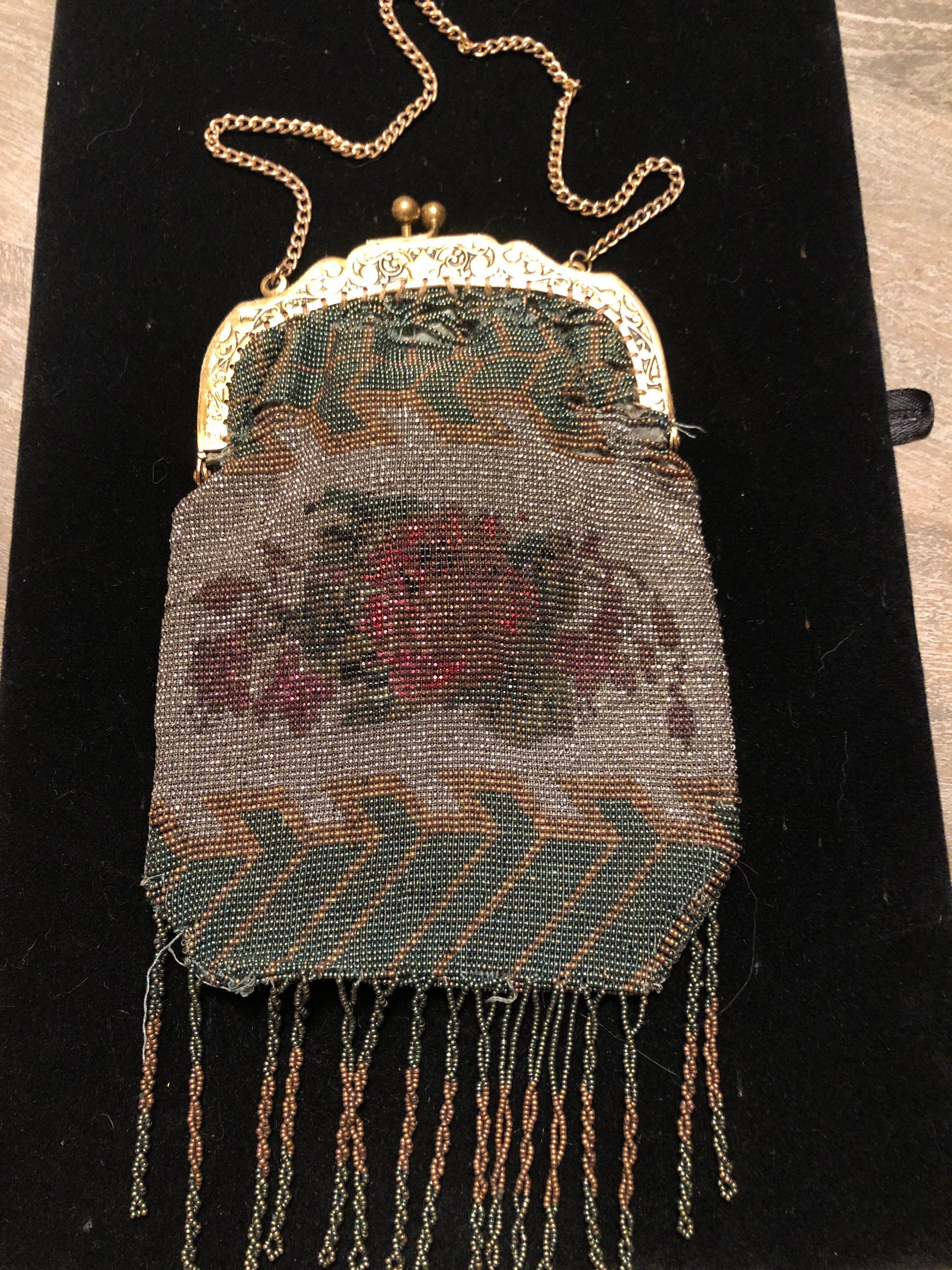 1920’s Rose Beaded Flapper Bag - Etsy