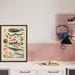 Sea Creatures Wall Art Set of 2 Vintage Printable Posters Instant ...