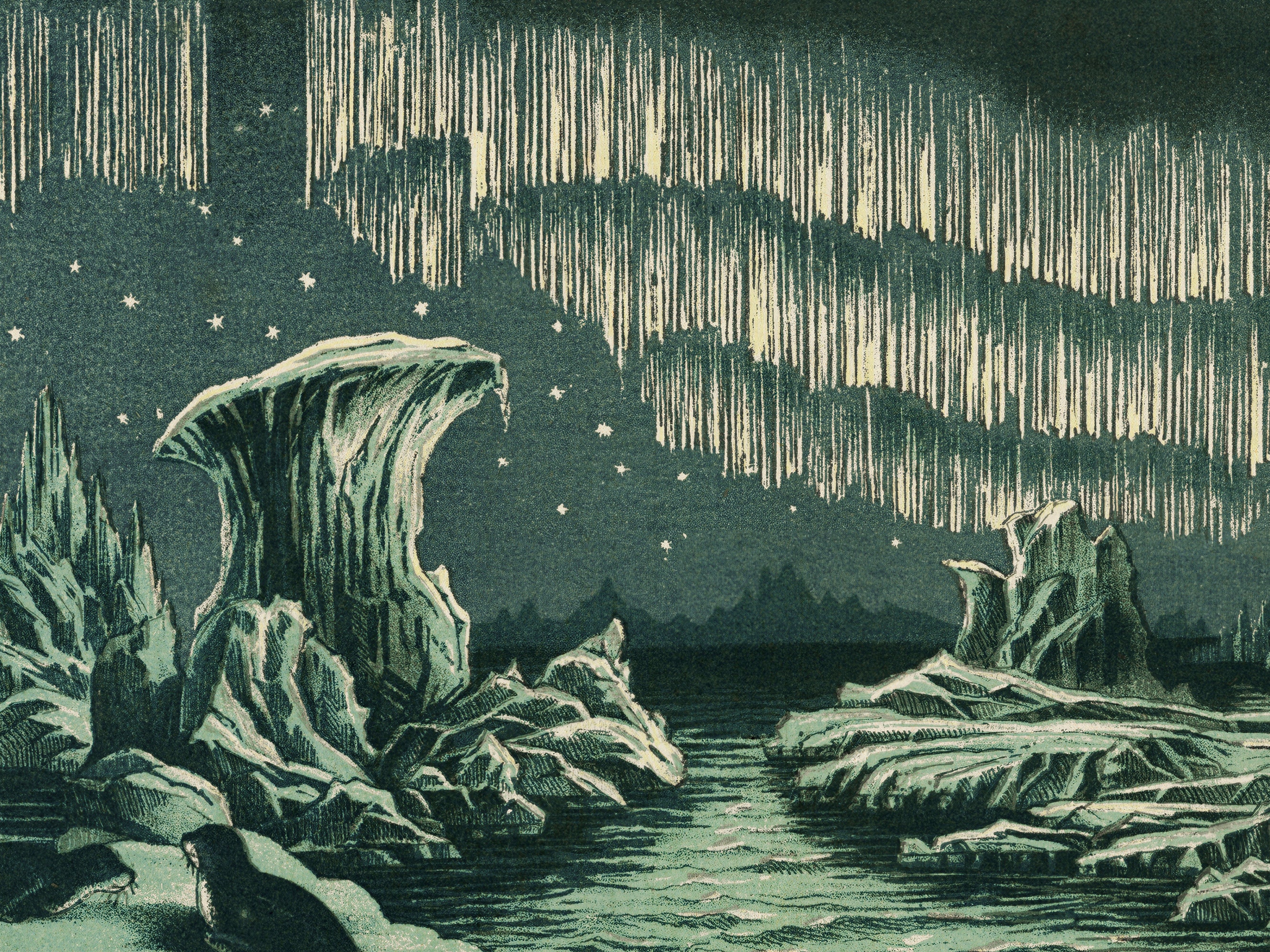 Moody Vintage Arctic Landscape Prints Set of 4 | Printable Gallery Wall ...