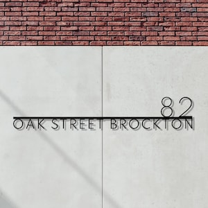 Metal House Number Sign, Outdoor Metal Address Sign and House Number ...