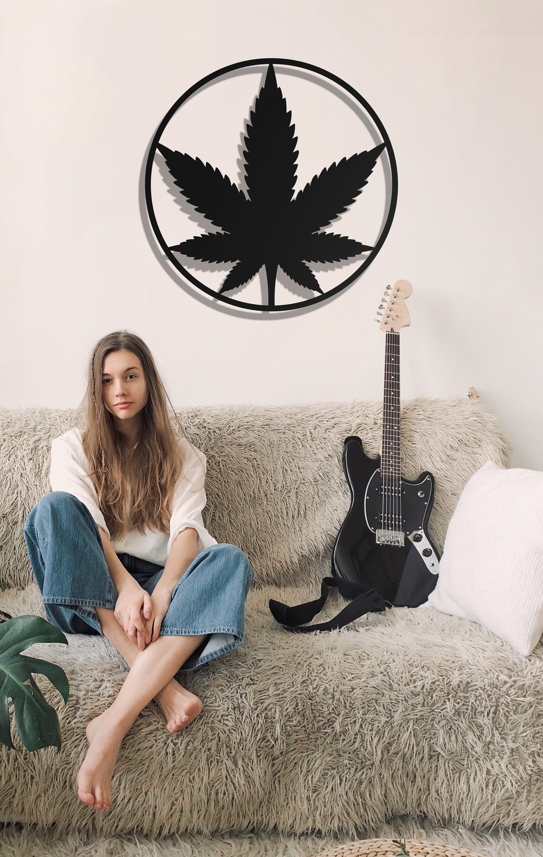 Marijuana Weed Leaf Metal Art Decor Metal Leaf Wall Art | Etsy